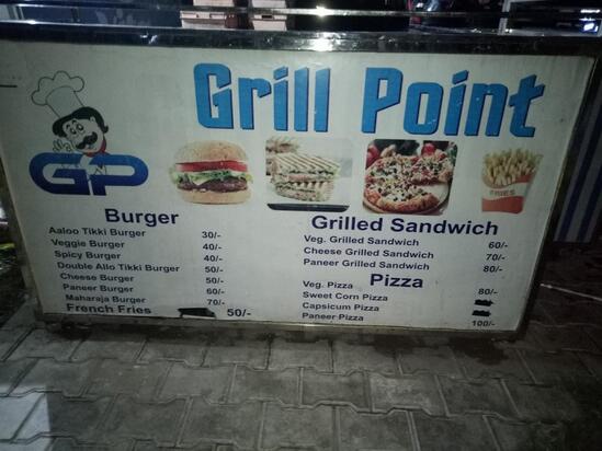 Menu at Grill point, Panchkula