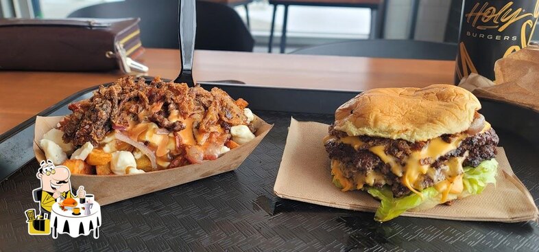 Menu au Holy Burgers restaurant, Trois-Rivières