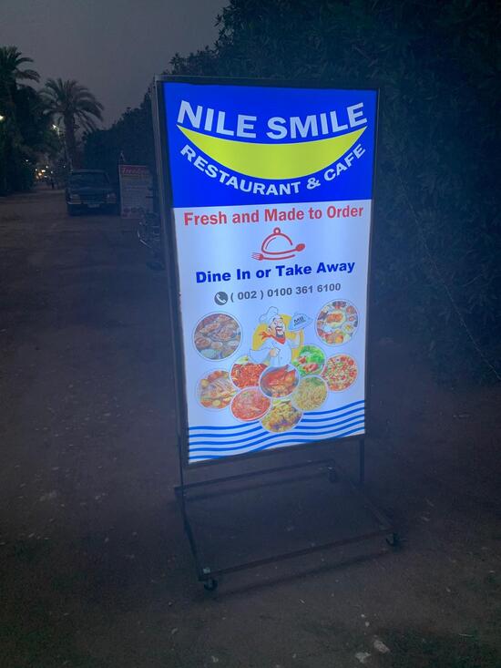 Menu at Nile Smile restaurant, Luxor