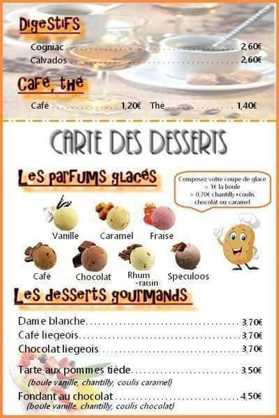 Menu at Friterie Snack La Patate Fraîche fast food, Marchiennes