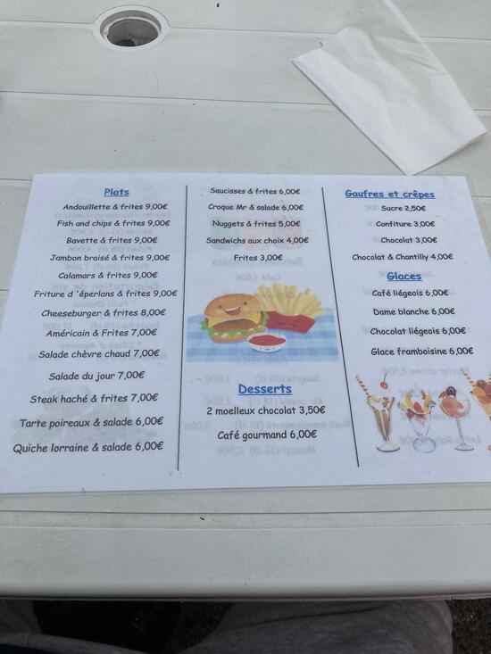 Menu au L’escale du canal restaurant, Tonnerre