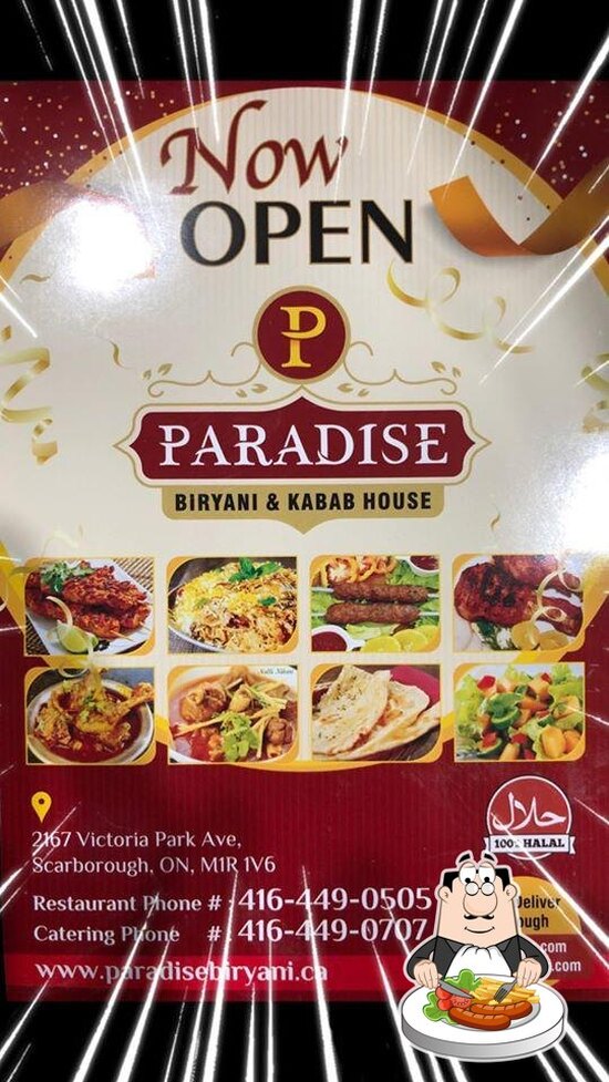 Menu au PARADISE BIRYANI restaurant, Toronto