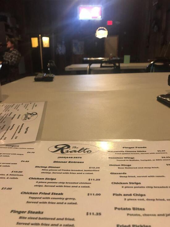 Menu at The Rialto pub & bar, Saint John