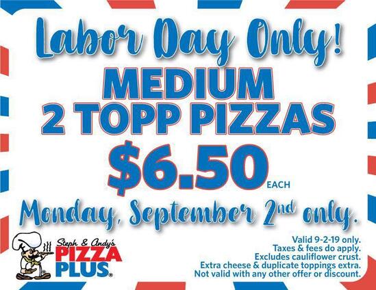 Menu at Pizza Plus restaurant, Big Stone Gap, 606 E 5th St N