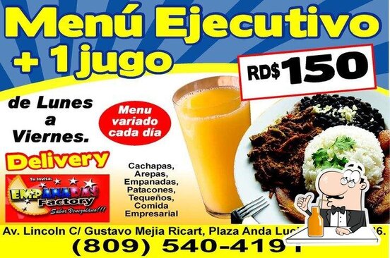 Menu at EMPANADAS FACTORY 100% SABOR VENEZOLANO restaurant, Santo Domingo