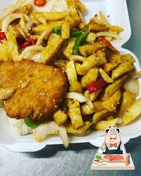 Menu at Whiston fish and chips restaurant, Prescot