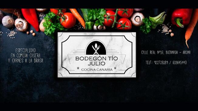 Menu at Bodegón Tío Julio restaurant, Arona