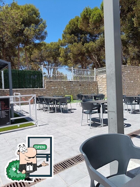 Menu at Oasis pool bar, Torreperogil