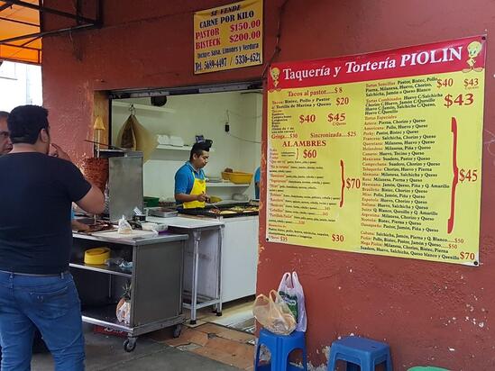 Carta del restaurante Taquería y Torteria Piolín, Ciudad del México