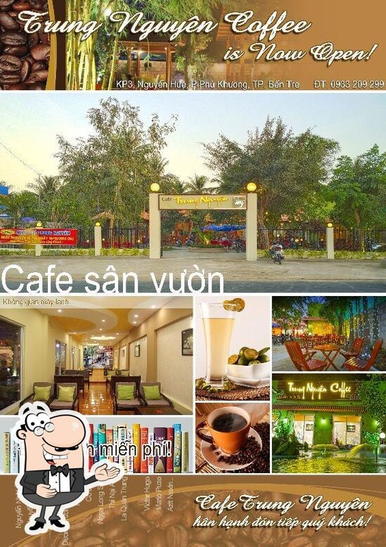 Menu at Cafe Trung Nguyên, Ben Tre
