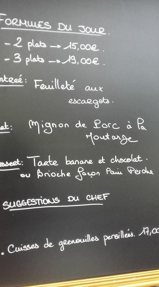 Menu at Le Président pub & bar, Chamalières