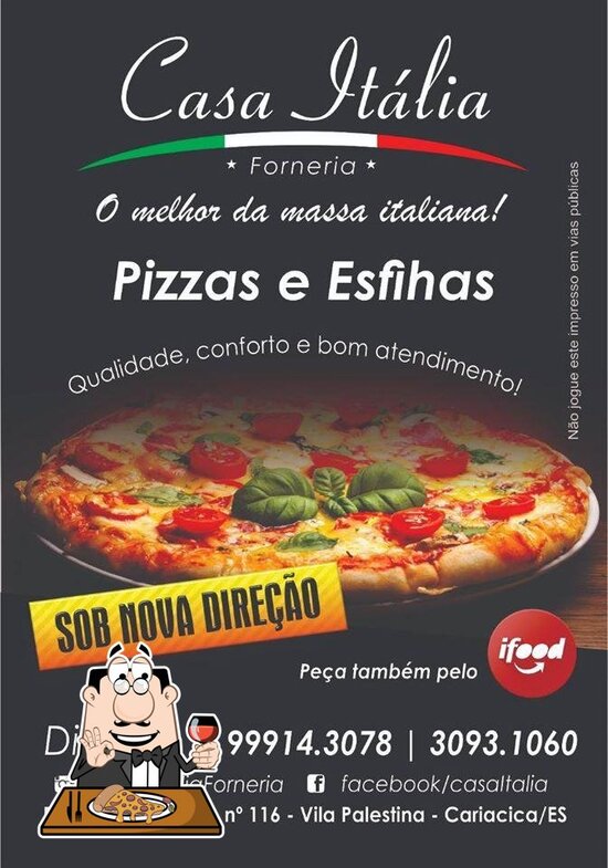 Menu em Casa Itália Forneria pizzaria, Viana