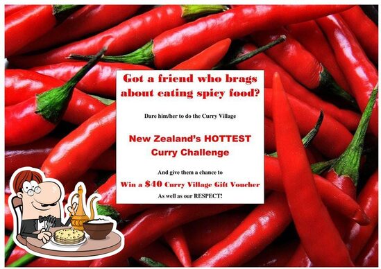 Menu at Curry Village restaurant, Porirua