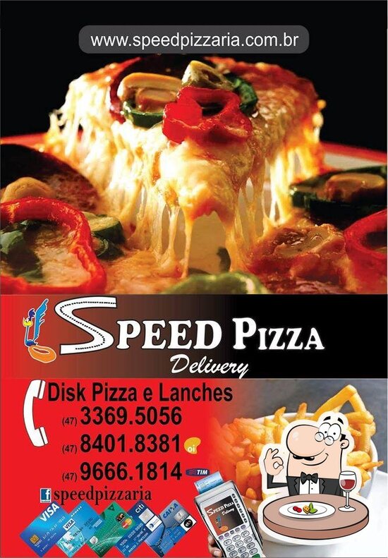 Menu em Speed Pizza restaurante, Porto Belo
