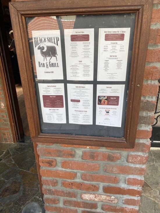 Menu at Black Sheep Bar & Grill, San Luis Obispo