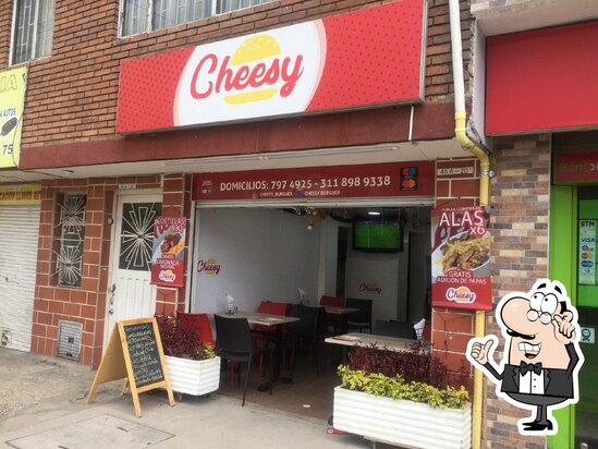 Menu at Cheesy Burger restaurant, Bogotá