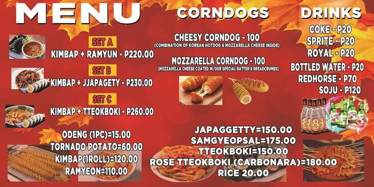 Menu at Happy Family Unli Samgy House and Korea Street Food restaurant ...