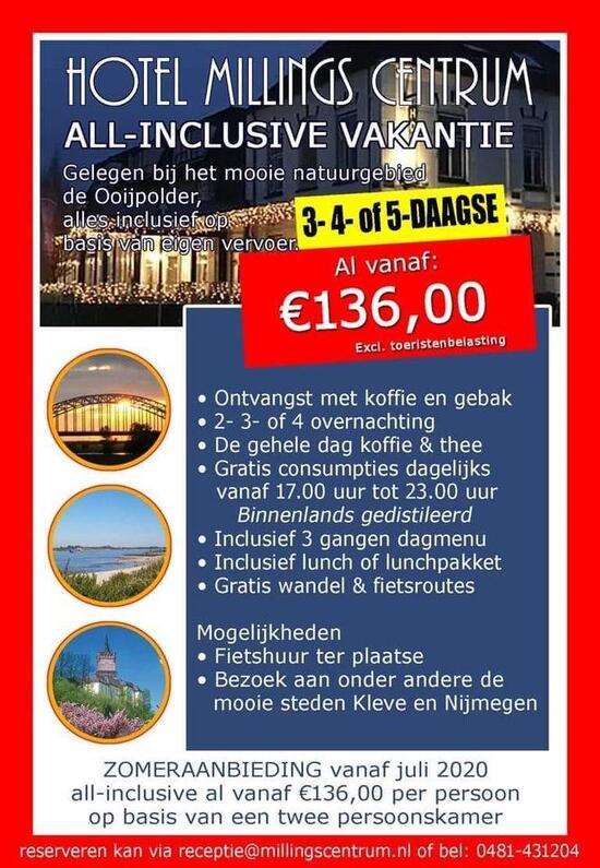 Menu at Hotel Millings Centrum, Millingen aan de Rijn