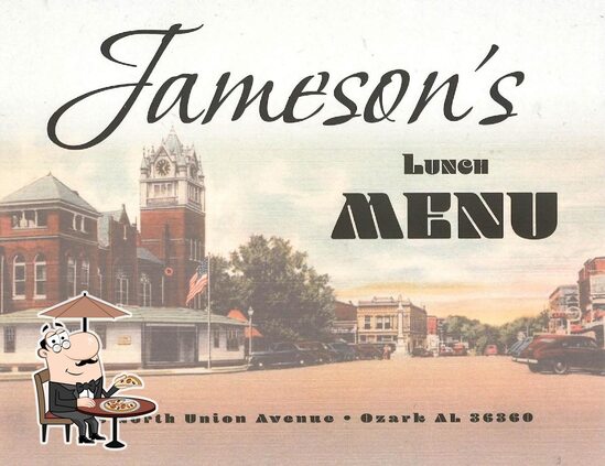 Menu at Jameson's restaurant, Ozark