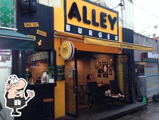 Menu at Alley Burger restaurant, Seoul, 성동구 왕십리로 107-1