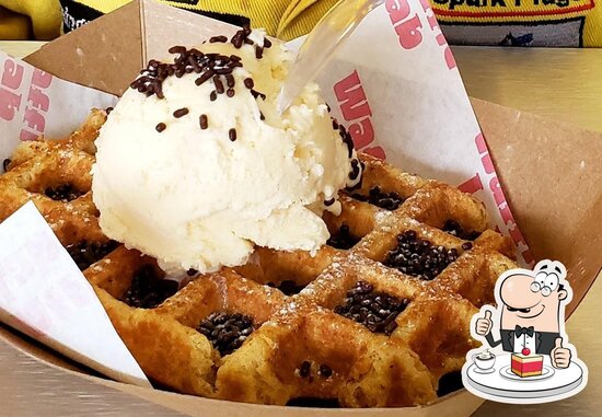Menu at Waffle Lab restaurant, Tijuana