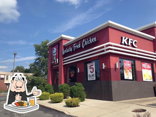 Menu at KFC fast food, Philadelphia, Baltimore Ave