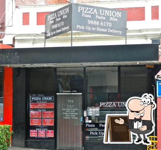 Menu at Pizza Union pizzeria, Surrey Hills