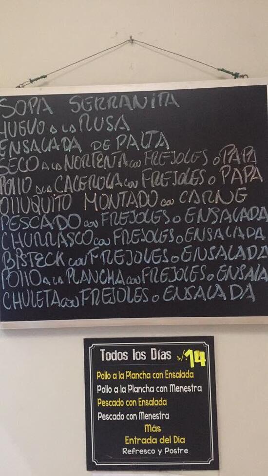 Menu at Restaurant Guty, Miraflores