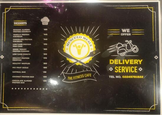 Menu at Musclo Meal, Mumbai