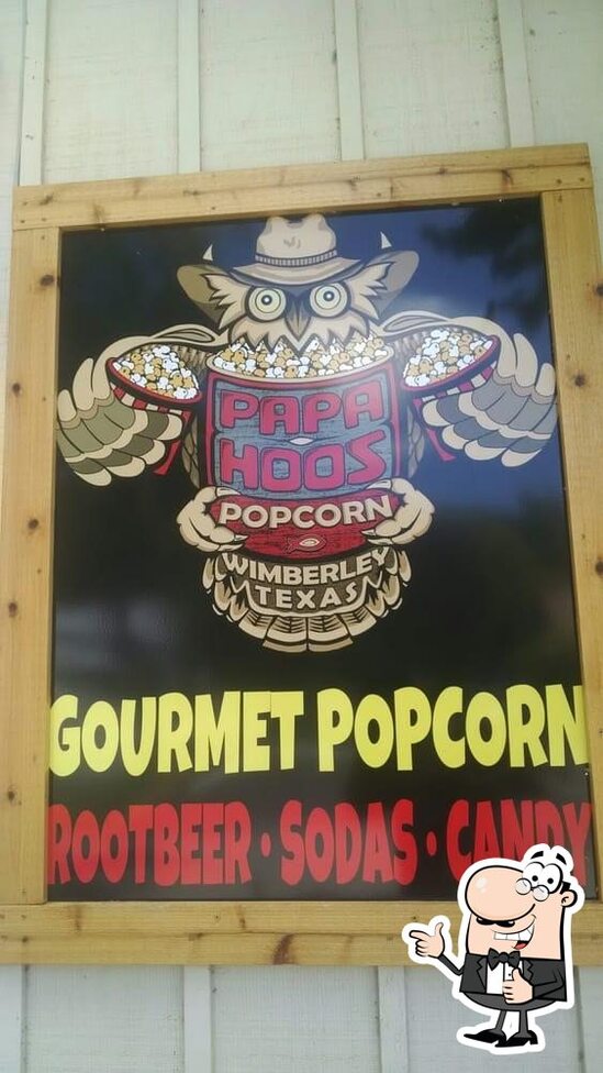 Menu at Papa Hoo's Hill Country Popcorn, Wimberley