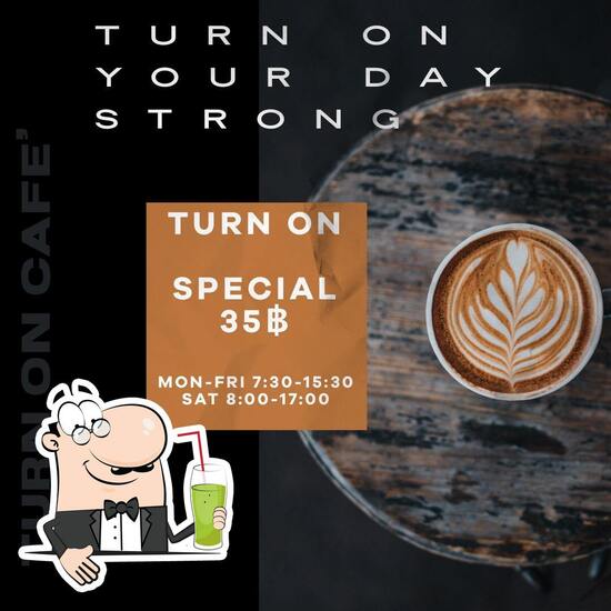 Menu at TURN ON COFFEE &ROASTERY cafe, Bangkok