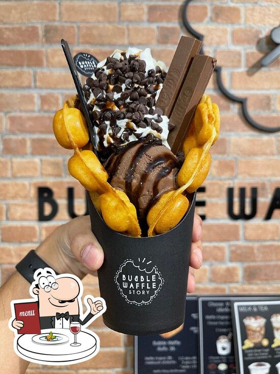 Menu at Bubble Waffle Story restaurant, Bangkok