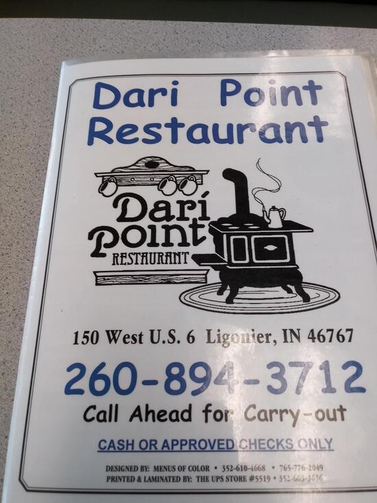 Dari Point in Ligonier - Restaurant menu and reviews