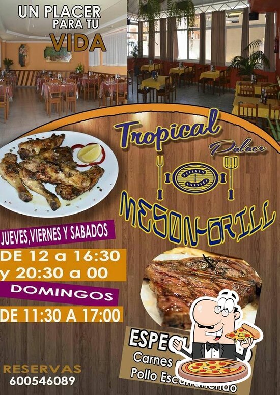 Menu at Tropical Palace restaurant, San Francisco Javier