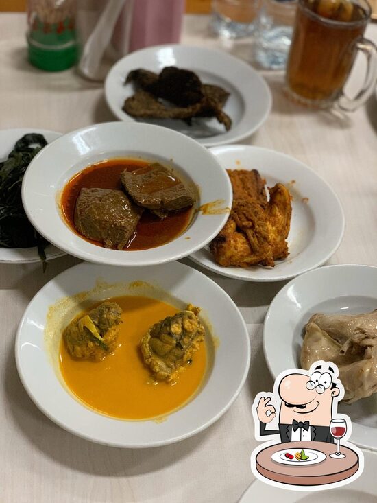 Menu at RM Padang Sederhana restaurant, Malang