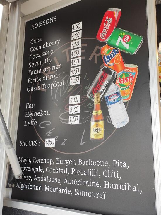 Menu au FRITERIE CHEZ LUDO restaurant, Grand-Fort-Philippe