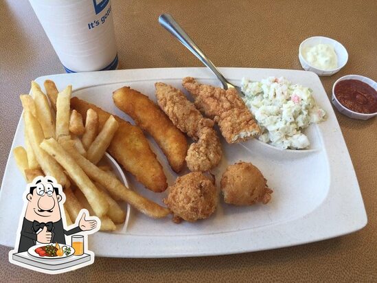 Menu at Captain D's fast food, Springfield, E Sunshine St