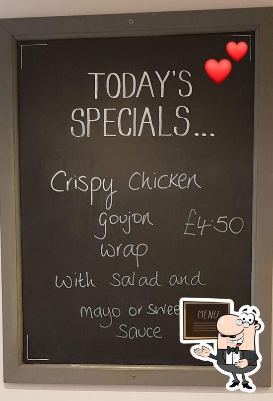 Menu at Coopers cafe, Cheadle