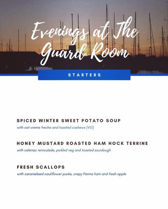 Menu at The Guard Room @Turnchapel Wharf cafe, Plymouth