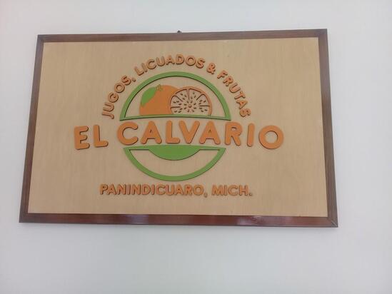 Menu at Jugos El Calvario cafe, Panindícuaro