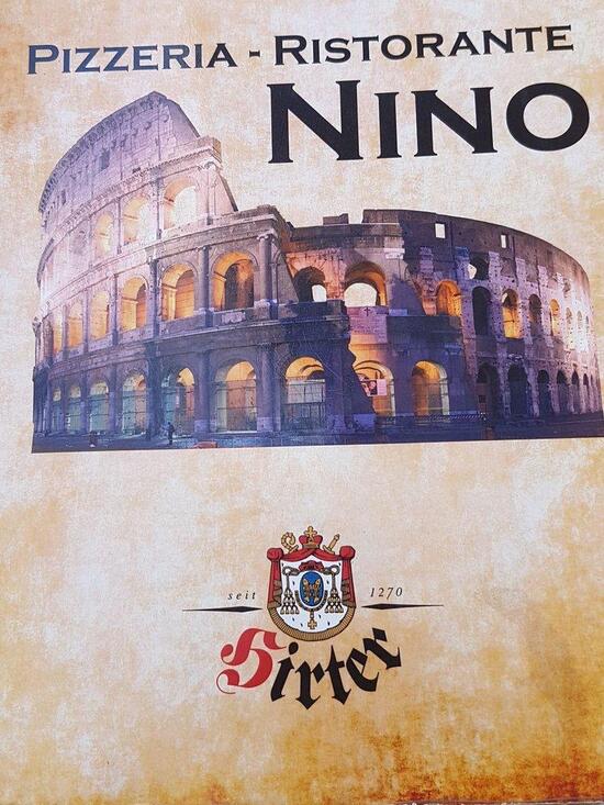 Menu at Nino restaurant, Vienna, Burggasse 102