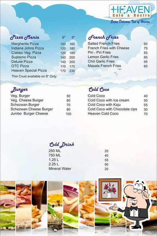 Menu at Heaven cafe & resto., Surat