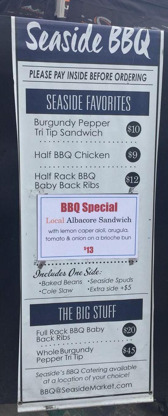 Menu at Cardiff Crack BBQ, Encinitas