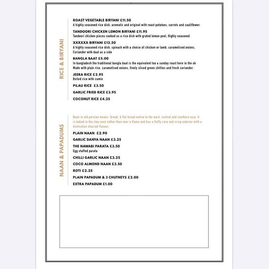 Menu at The Wanstead Kitchen restaurant, London