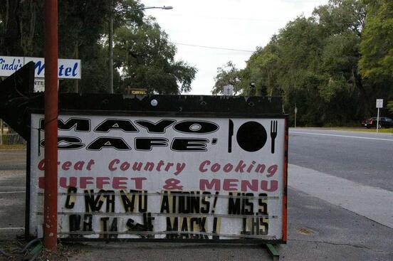 Menu at Mayo Cafe, Mayo, 220 W Main St