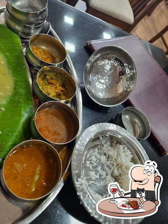 Menu at Rajabhojan Andhra style meal, India