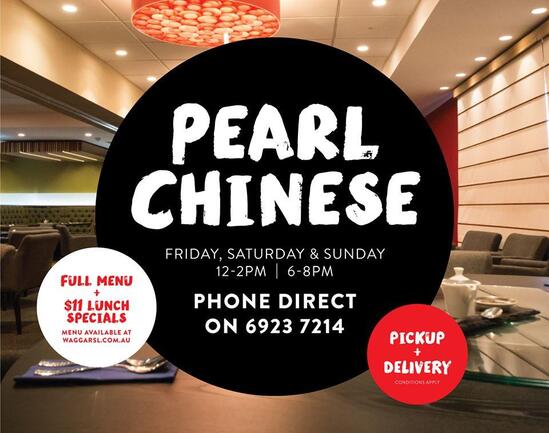 Menu at Pearl Chinese Restaurant, Wagga Wagga