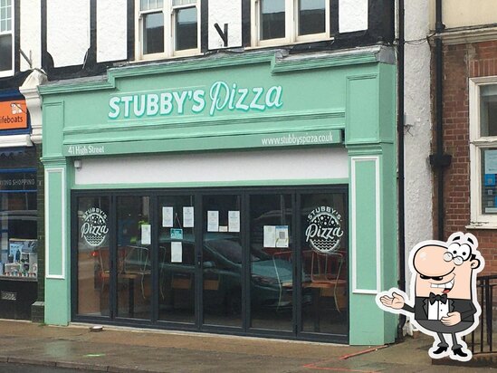 Menu at Stubby's Pizza restaurant, Sheringham