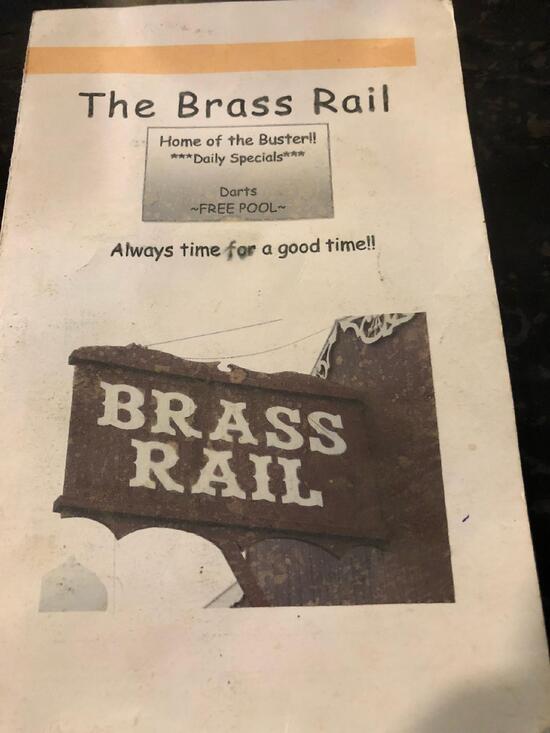 Menu at Brass Rail pub & bar, Rosalia