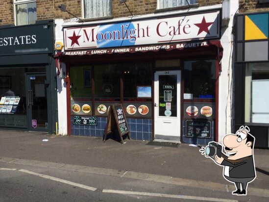 Menu at Moonlight Cafe, London, 143 Wood St